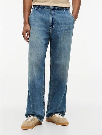 Tommy Hilfiger Jean coupe ample Theo avec lin &agrave; effet d&eacute;lav&eacute;