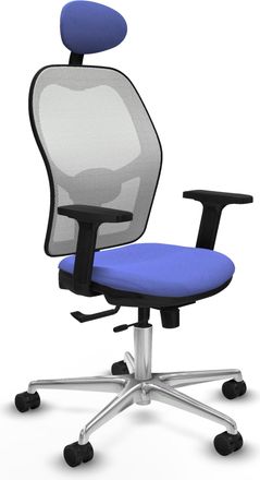 Piqueras y Crespo Jorquera B&uuml;rostuhl mit 2D-Armen, h&ouml;henverstellbarer Lendenwirbelst&uuml;tze und festem Kopfteil, ausgestattet mit Syncro/Traslack und injiziertem Schaumsto