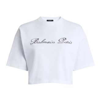 Balmain Bedrucktes T-Shirt - - Tops - Damen - Wei&szlig; - XL