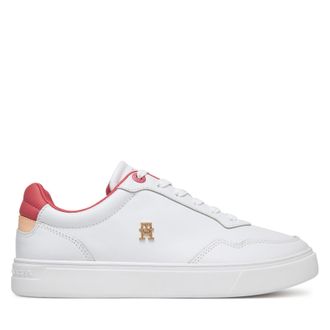 Tommy Hilfiger Sneakers Tommy Hilfiger Essential Elevated Court Sneaker FW0FW08680 Wei&szlig;