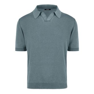 Bomboogie Homme, Pulls, Bleu, Taille: L Pull en coton avec col ch&acirc;le