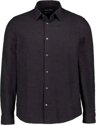 Marc O'Polo Herren Hemden schwarz Flanell