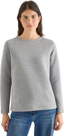 Cecil 3228474 T-Shirt Ottoman à Paillettes, Gris (Lune Grey Melange), S Femme