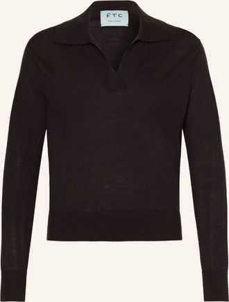 FTC Ftc Cashmere Strick-Poloshirt Mit Cashmere braun