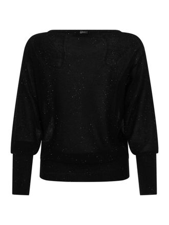 Herno Sequined Viscose Blend Sweater - Black