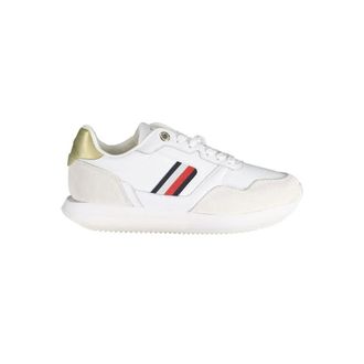 Tommy Hilfiger Wei&szlig;e Sneakers mit Stickerei-Akzent - - Shoes - Damen - Wei&szlig; - 41 EU