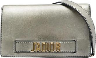 Dior Pre-owned JAdior Pochette avec cha&icirc;ne - Femme - Pre-owned - Gris - Taille: ONE Size