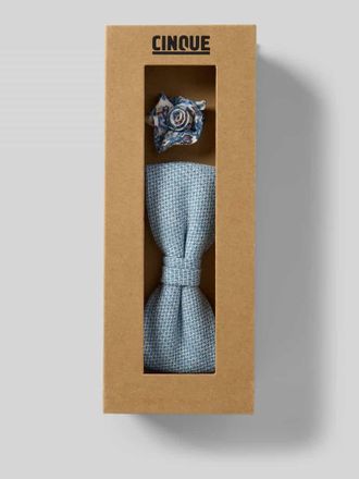 Cinque Fliege und Einstecktuch aus Leinen im Set Modell TURINO