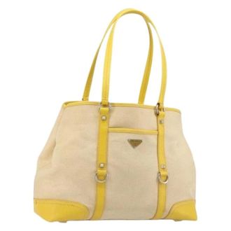 Prada Pre-owned Vintage Tote Bag - Femme - Pre-owned - Beige - Taille: ONE Size