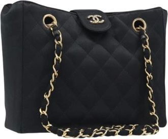 Chanel Sac bandouli&egrave;re en satin doccasion - Femme - Pre-owned - Noir - Taille: ONE Size