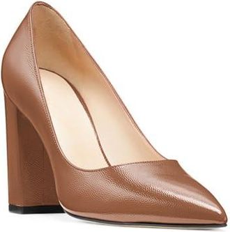 Generic Escarpins &eacute;pais &agrave; Bout Pointu pour Femmes, Chaussures &agrave; Enfiler en Cuir Tendance, Chaussures &agrave; Bout ferm&eacute; Confortables pour Le Travail Les f&ecirc;tes et Le