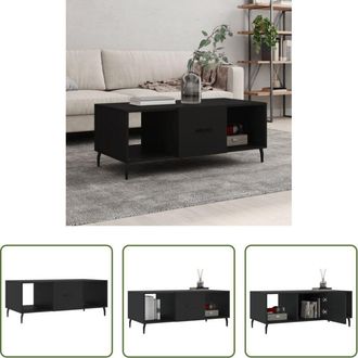 vidaXL vidaXL Stauraum - Couchtisch Schwarz 102x50x40 cm Holzwerkstoff