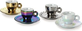 Illy Collection 25566 Set aus 4 Espressotassen und Untertassen, nummeriert und signiert