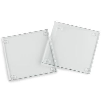 Kate Aspen Glasuntersetzer f&uuml;r Getr&auml;nke, transparent, 48 St&uuml;ck | Heimdekoration oder selbstgemachte Gastgeschenke