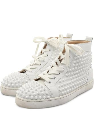 Christian Louboutin baskets &agrave; d&eacute;tails de clous (ann&eacute;es 2000) - Blanc
