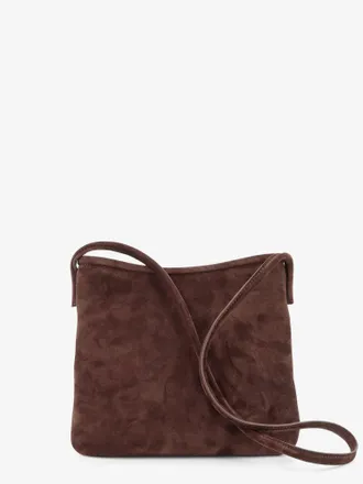 Manu Atelier Womens Crossbody Bag Fid&eacute;le Suede Brown Shoulder