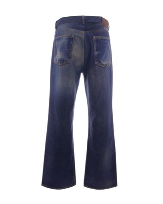 Our Legacy Mens Jeans Third Cut Azure Print Cotton