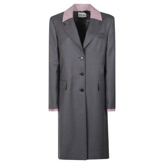 Miu Miu Einreiher-M&auml;ntel - - Coats - Damen - Grau - M