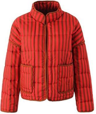 Generic Vestes pour femmes 2026 Veste &agrave; rayures verticales pour femmes, manteau dhiver chaud et &eacute;l&eacute;gant, Rouge, S