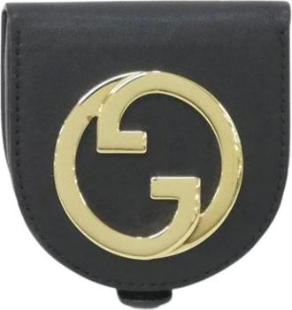 Gucci unisex, Pre-owned, Noir, Taille: ONE Size Portefeuille en cuir Pre-owned