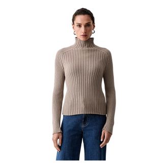 Marc O'Polo Pull col roul&eacute; ajust&eacute; - Femme - Pulls - Brun - Taille: 42 FR