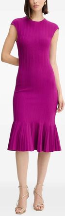 H&eacute;rve L&eacute;ger robe mi-longue Bridget &agrave; design nervur&eacute; - Violet