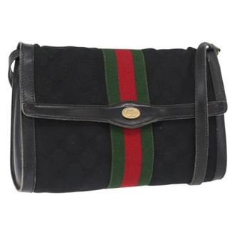 Gucci Pre-owned Vintage Canvas Crossbody Bag - - Pre-owned - Damen - Schwarzk - ONE SIZE