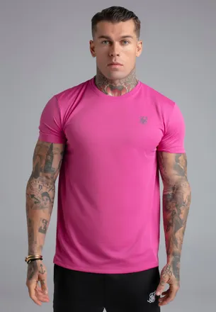 Siksilk Herren Pink Muscle Fit T-Shirt XXL