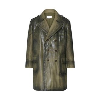 Maison Margiela Doppelreihiger Mantel - - Coats - Herren - Gr&uuml;n - S