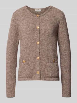 Milano Strickjacke mit Rundhalsausschnitt und Knopfleiste