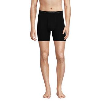 Lands End Komfort-Boxershorts (3er-Set), Herren, Größe:52-54 regular, Schwarz, Baumwolle/Elasthan/Baumwolle Modal, by Lands End