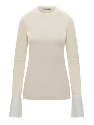 Darkpark Rundhalspullover - Creme