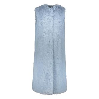 Herno Faux-Fur Gilet - - Jackets - Damen - Blau - M