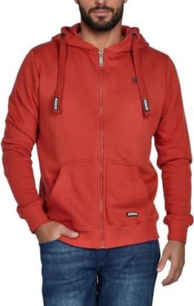 Riverso RIVNoah Veste &agrave; capuche, sweatshirt pour homme, avec fermeture &eacute;clair, unicolore, noir, en coton, disponible dans les tailles S, M, L, XL, 2XL, 3XL,4X