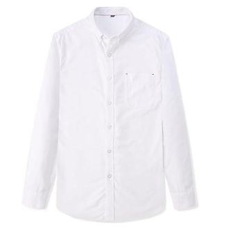 Generic Chemise en tissu Oxford for hommes - Boutonn&eacute;e &agrave; manches longues, 100% coton, veste d&eacute;contract&eacute;e(blanc,3XL)
