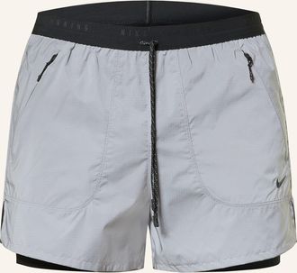 Nike 2-In-1-Laufshorts Reflect 4in silber