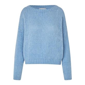 Lollys Laundry Rundhals-Strickware - - Knitwear - Damen - Blau - 2XL