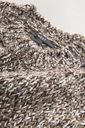 Next Rundhalspullover Rundhals-Strickpullover mit Drehdetail (1-tlg)
