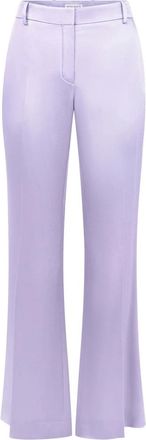 Nina Ricci Femme, Pantalons, Violet, Taille: 44 FR Flared Crepe Satin Pants