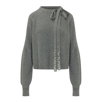 Des_Phemmes DES Phemmes - Pull court - Femme - Pulls - Gris - Taille: 40 FR