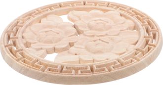 Angoily Runde Geschnitzte Rosenapplikation Aus Holz Für Möbel Holzapplikationen Für Schranktüren Bett Kleiderschrank Retro-möbelzubehör Handwerkliche Applikat