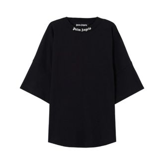 Palm Angels Classic Logo Over T-Shirt - - Tops - Herren - Schwarzk - XS