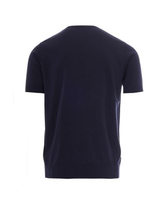 Paolo Pecora Mens T-Shirt Blue Knit Silk T-Shirts And Polos