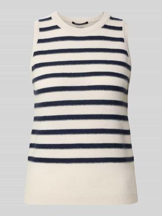 Luisa Cerano Pullunder aus Baumwoll-Kaschmir-Mix mit Rundhalsausschnitt