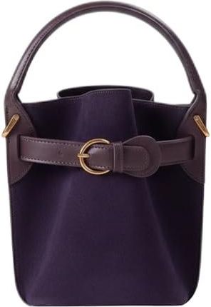 Generic Sac seau tendance en cuir synth&eacute;tique avec sangle r&eacute;glable pour femme, travail, shopping, voyage, usage quotidien, violet
