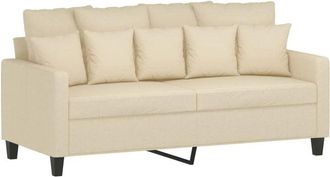 vidaXL 2-Sitzer-Sofa Creme 140 cm Stoff Vidaxl