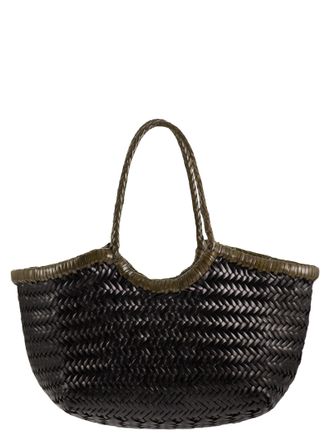 Dragon Sac Dragon Nantucket en cuir de veau de buffle tiss&eacute; bicolore
