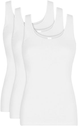 Nina Von C. Achselhemd NINA VON C. Daily, Damen, Gr. 36, N-Gr, weiß, Obermaterial: 100% Baumwolle, unifarben, körpernah, Rundhals, Unterhemden, basic, weich, bequ