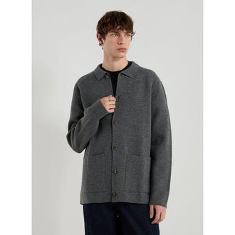Ecoalf Pull Moroto boutonn&eacute; en laine m&eacute;lang&eacute;e
