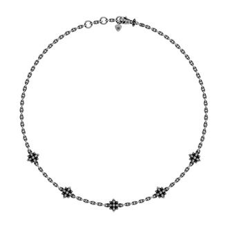 John Richmond Halskette mit Blumendetails - - Accessories - Damen - Grau - ONE SIZE